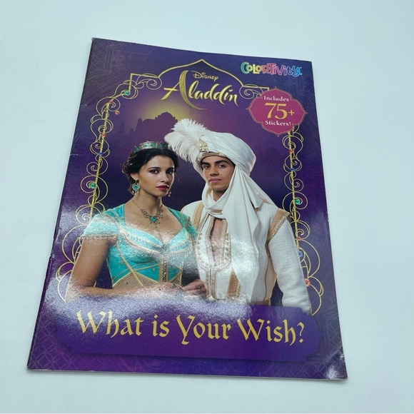 Disney | Toys | Colortivity Coloring Book Disney Aladdin 75 Stickers ...